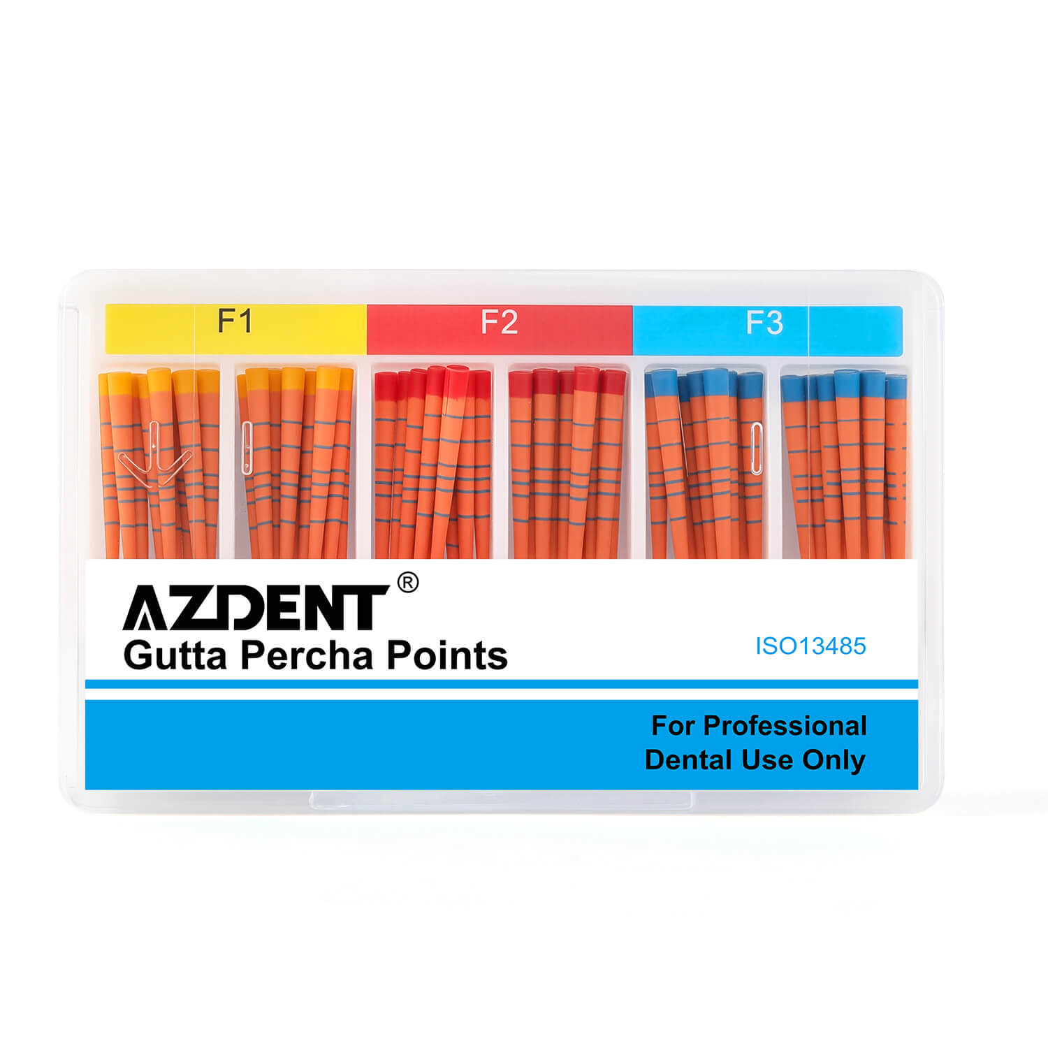 AZDENT Gutta Percha Points With Scale Mixed F1 F2 F3 60/Box