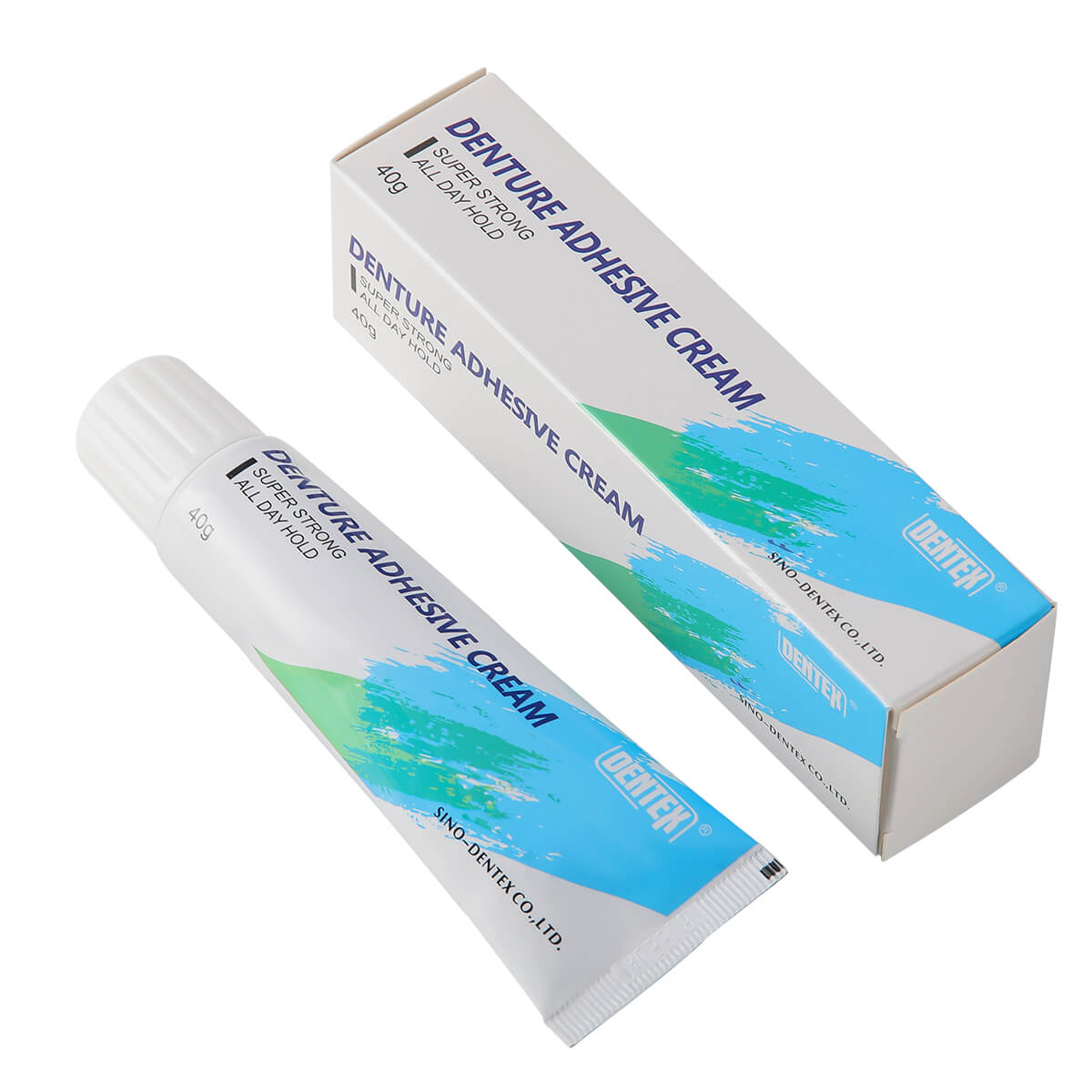 Denture Adhesive Cream 40g All Day Hold Non-Zinc Formula False Teeth G ...