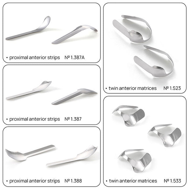 Dental Proximal Anterior Strips Large Small Twin Anterior Matrices Mat