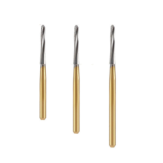 Dental Endodontic Carbide Burs FG Titanium Coated For Shaping Refining