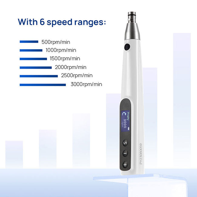 Dental Cordless Hygiene Prophy Handpiece 6 Speed Settings Prophy Angle