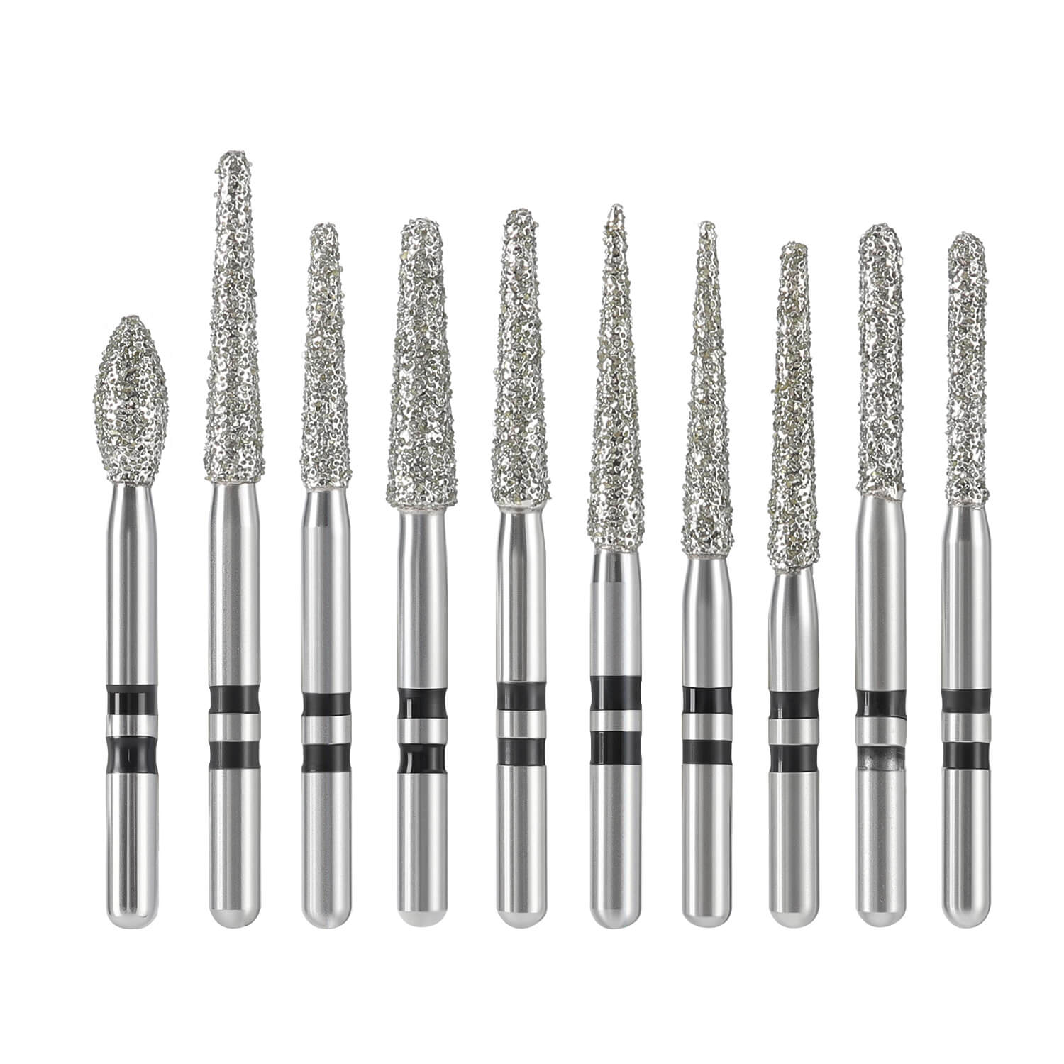 AZDENT Dental Diamond Zirconia Cutting Bur Kit FG 1.6mm 10pcs/Box