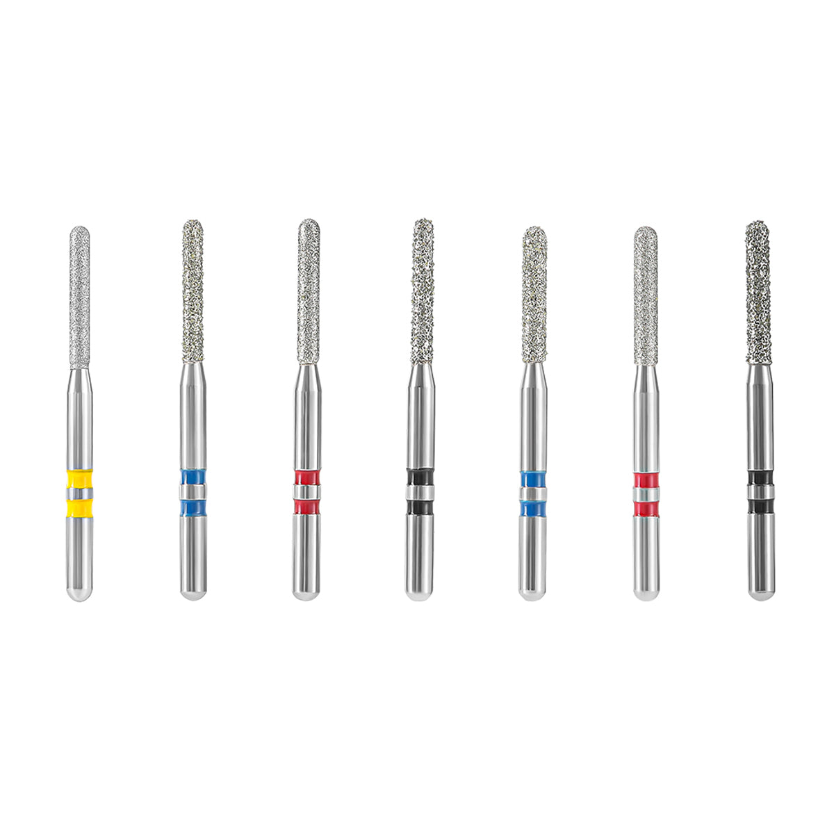 AZDENT Dental Diamond Burs FG Cutting Zirconia Ceramic Round End Cylin