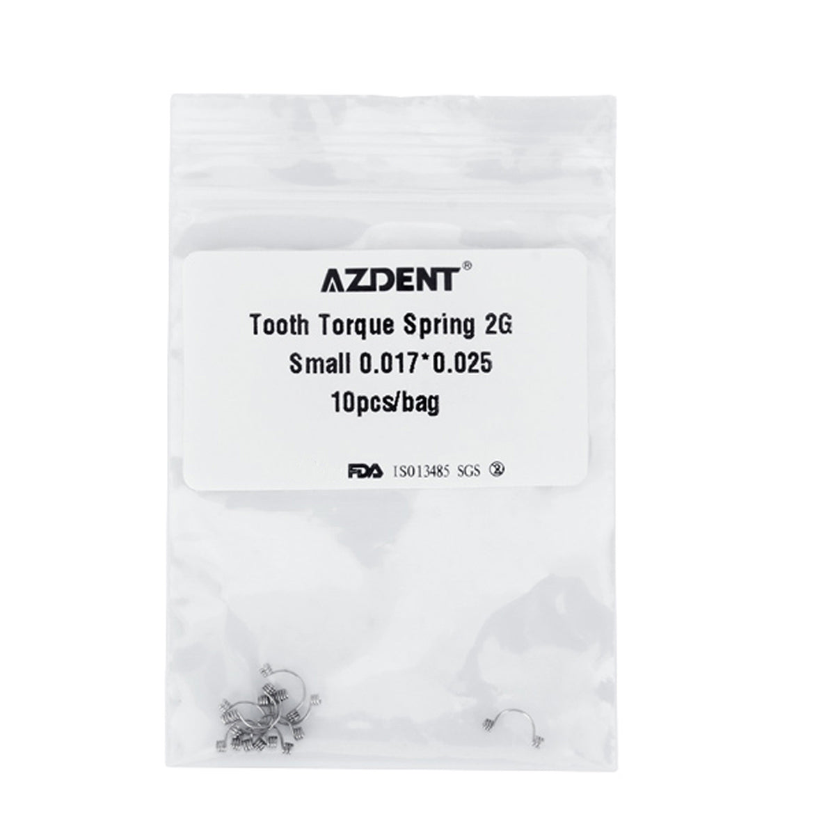 AZDENT Tooth Torque Rectangular Spring 2G Small 0.017*0.025 10/Bag