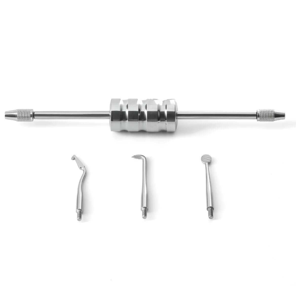 Dental Stainless Steel Manual Crown Remover Kit with 3 Attachments Tip ...
