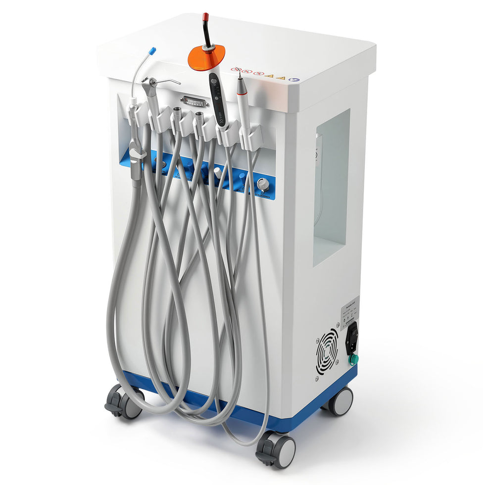 Portable Dental Unit Delivery Cart 4 Holes with Woodpecker Ultrasonic ...