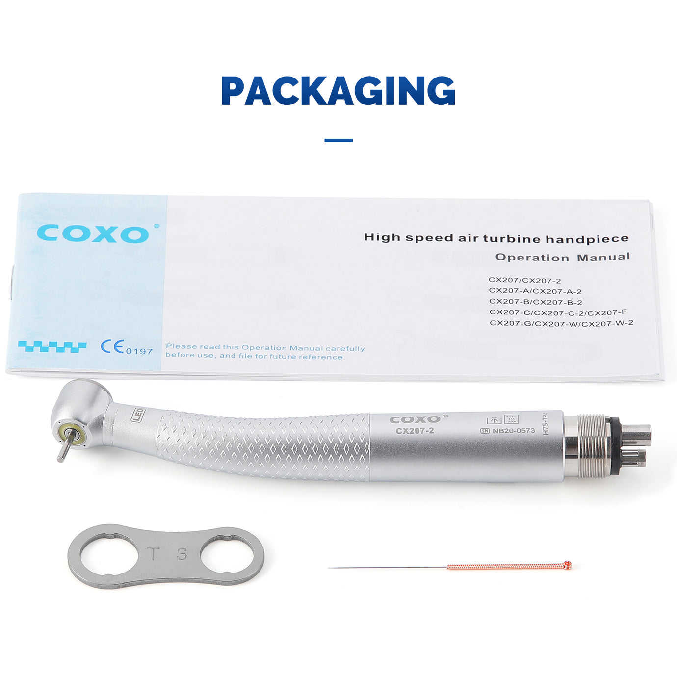 COXO LED High Speed Air Turbine Handpiece with Generator Torque Head S ...