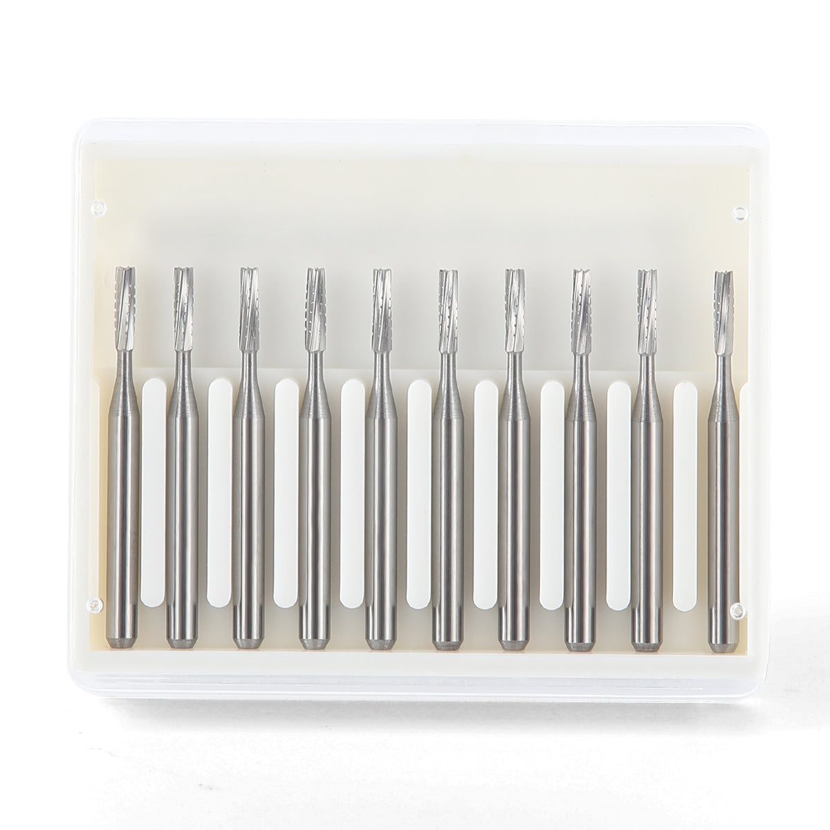 Dental Carbide Bur FG #557 Straight Fissure Crosscut 10/Box – AZDENT