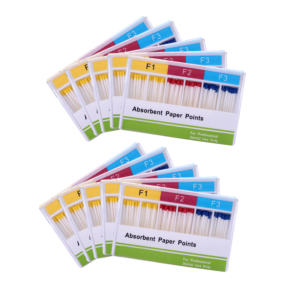 Absorbent Paper Points F Series Mixed F1 F2 F3 100/Box – AZDENT