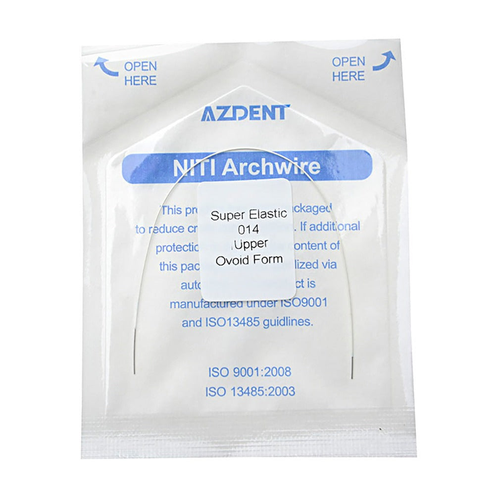 AZDENT Archwire NiTi Super Elastic Colored Coated Ovoid Round 0.014 Up