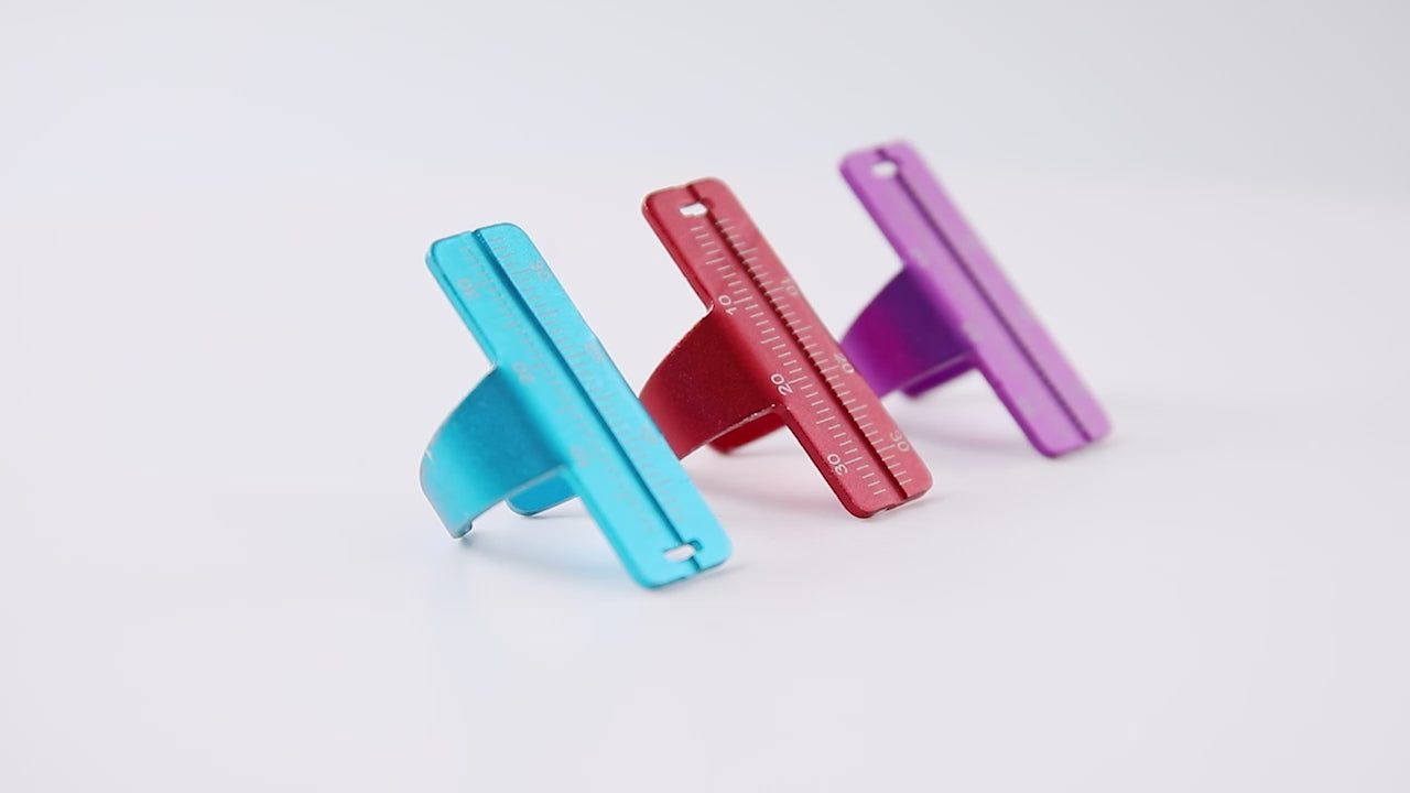 Dental Rulers Aluminium Alloy Endo Colorful Ring Rulers Root Canal Mea ...