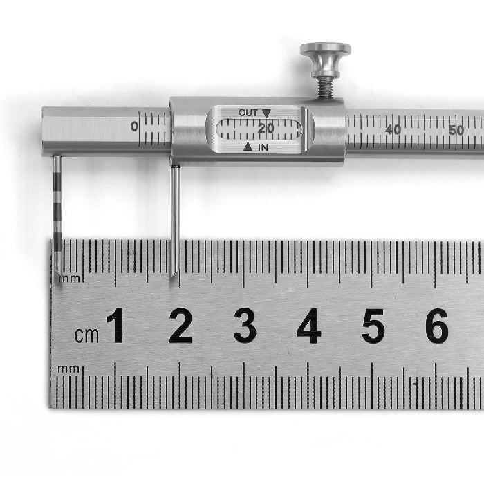 Dental Implant Measuring Gauge Orthodontic Sliding Caliper Double Scal