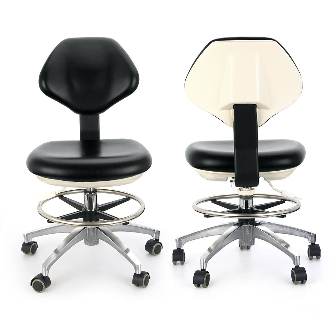 Dental Doctor Stool With Adjustable Seat And Backrest 360-Degree Fully